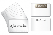 Dry Erase Name Tags - With Logo - Custom - Erasable - Magnetic