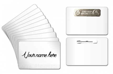 Blank Name Tags - Magnetic - Plastic - Plate - Badges - Printable